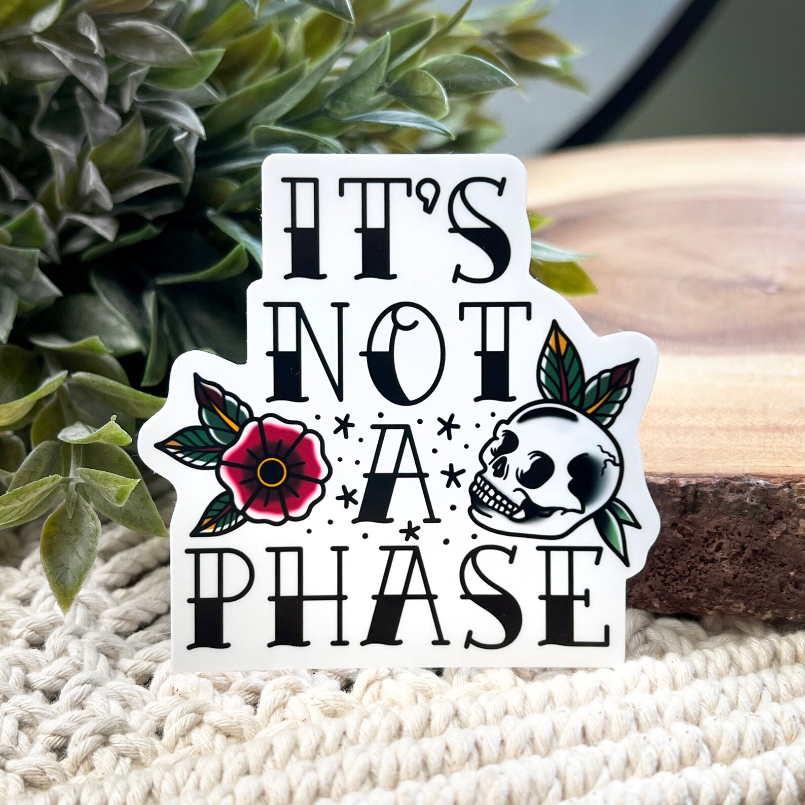 Not A Phase Sticker Tattoo Sticker Emo Sticker American | Etsy