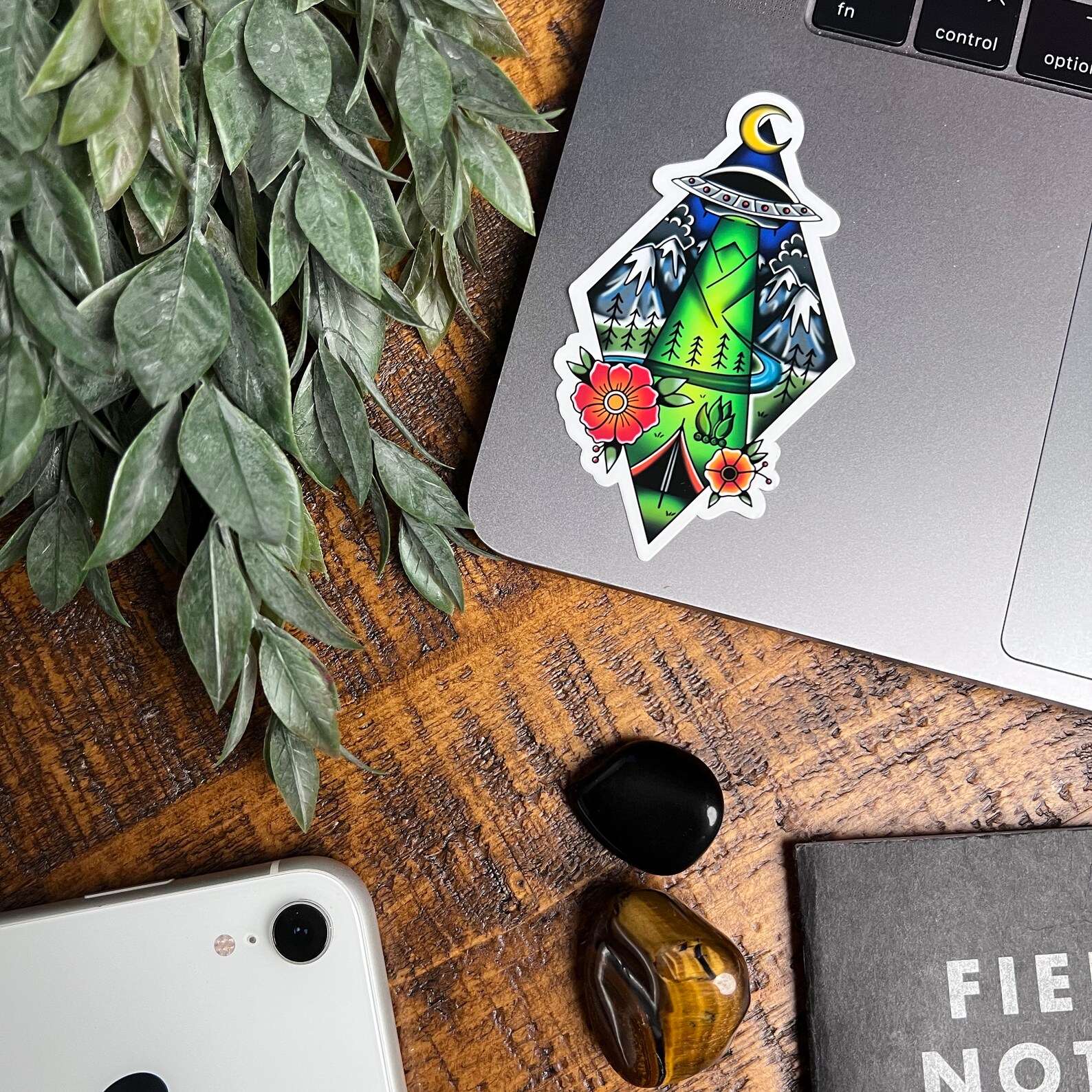 Alien UFO Sticker Alien Abduction Camping Sticker Mountain - Etsy