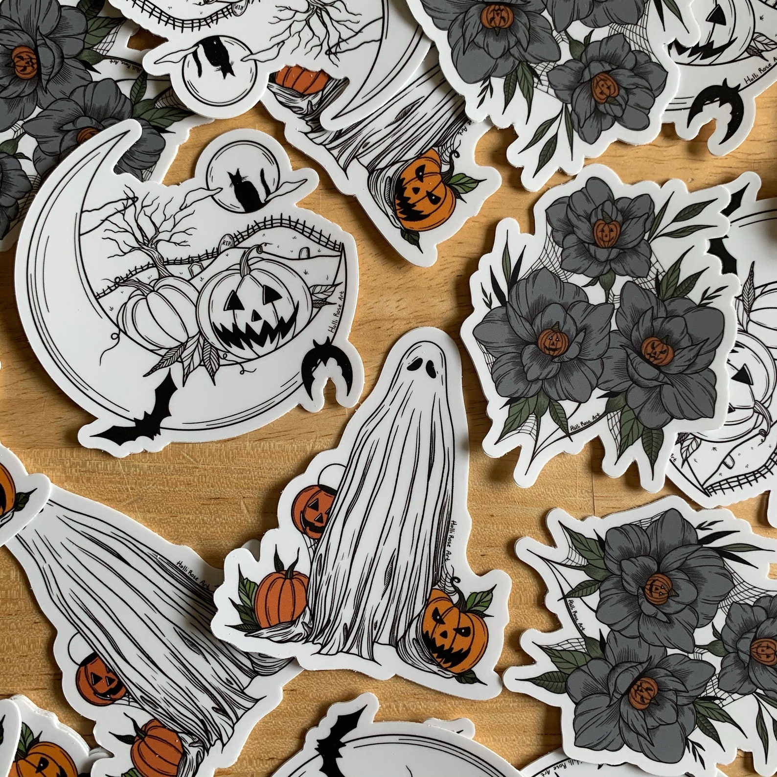 Halloween Stickers Halloween Sticker Pack Pumpkin Ghost - Etsy