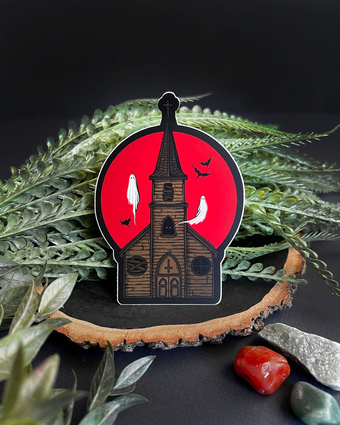Church Sticker, Ghosty Stickers, Spooky Halloween Decals, Waterproof ...