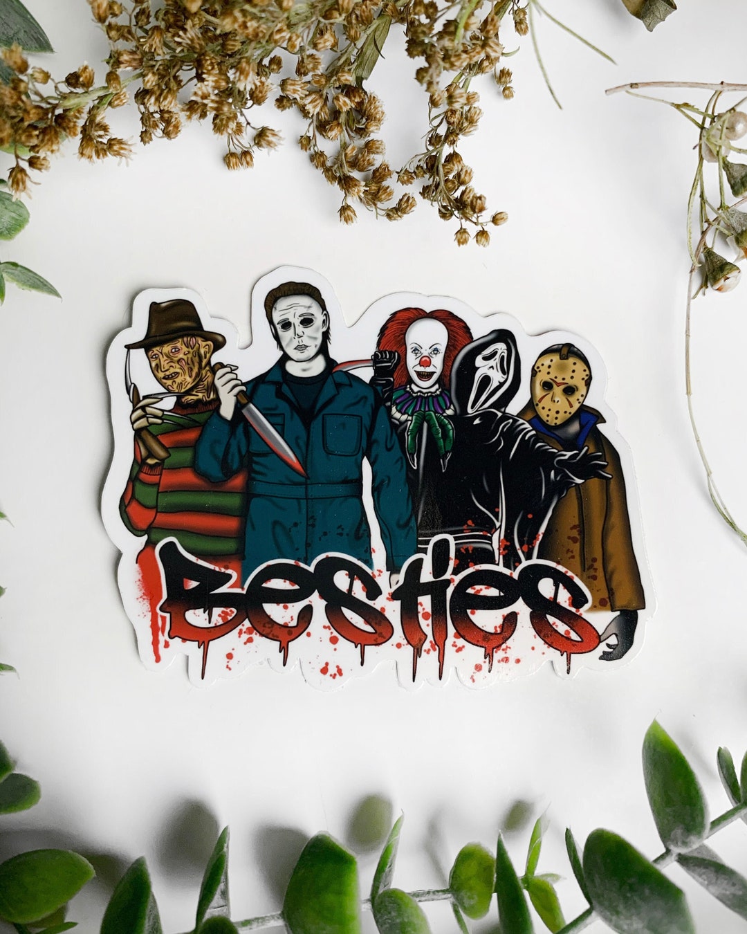 Horror Sticker Besties Sticker Horror Decal Horror Gifts - Etsy