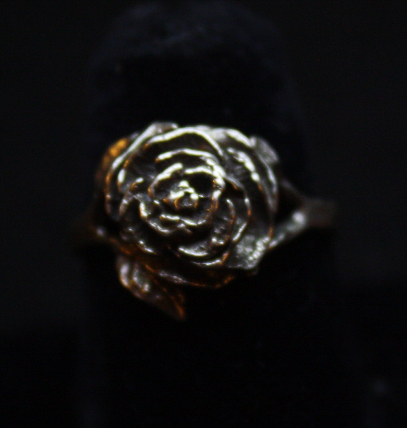 Single Large Rose - Sterling Silver Ring - Etsy