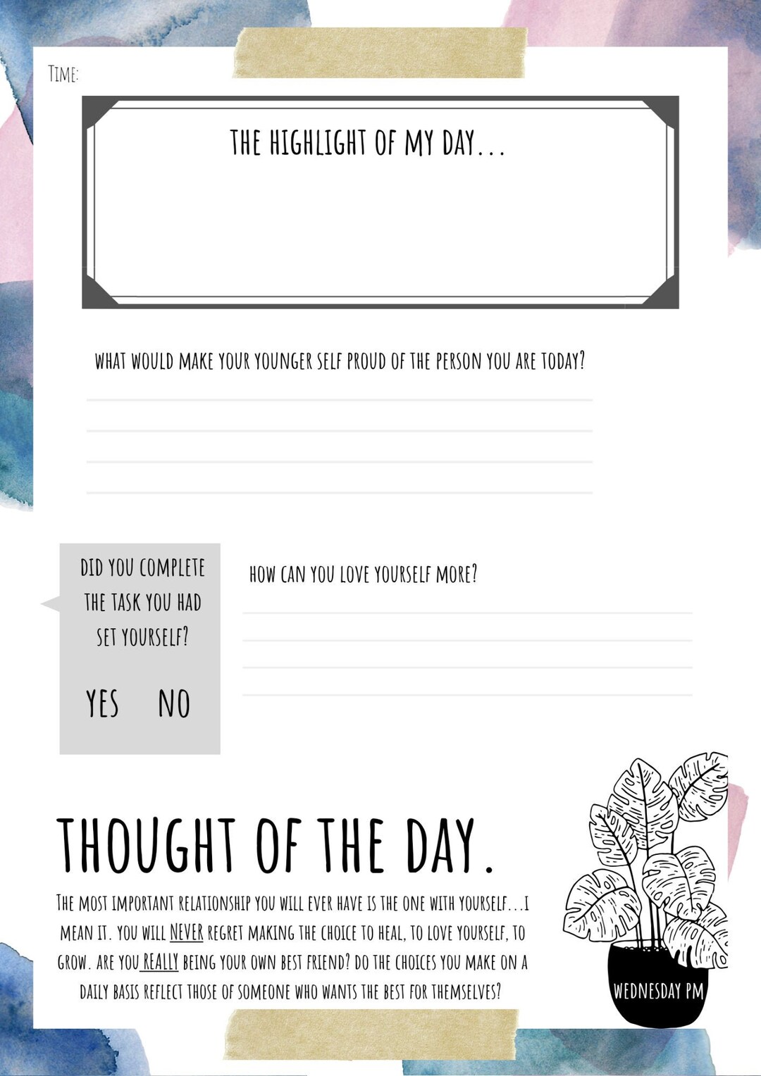 Mindfulness Daily Worksheets PDF - Etsy