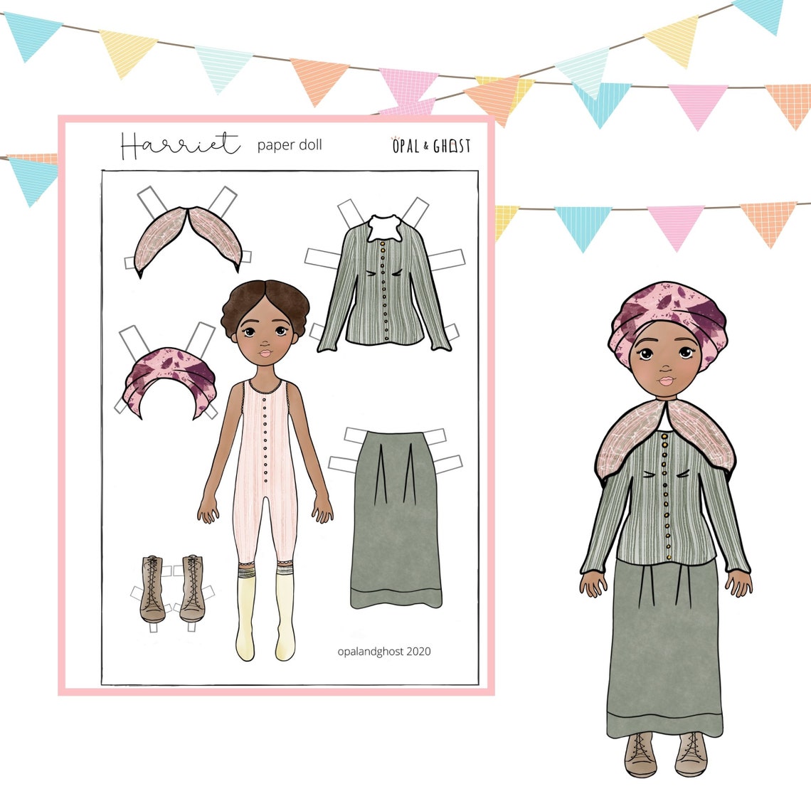 Women's History Month Paper Doll Bundle: Harriet Tubman, Frida Kahlo ...