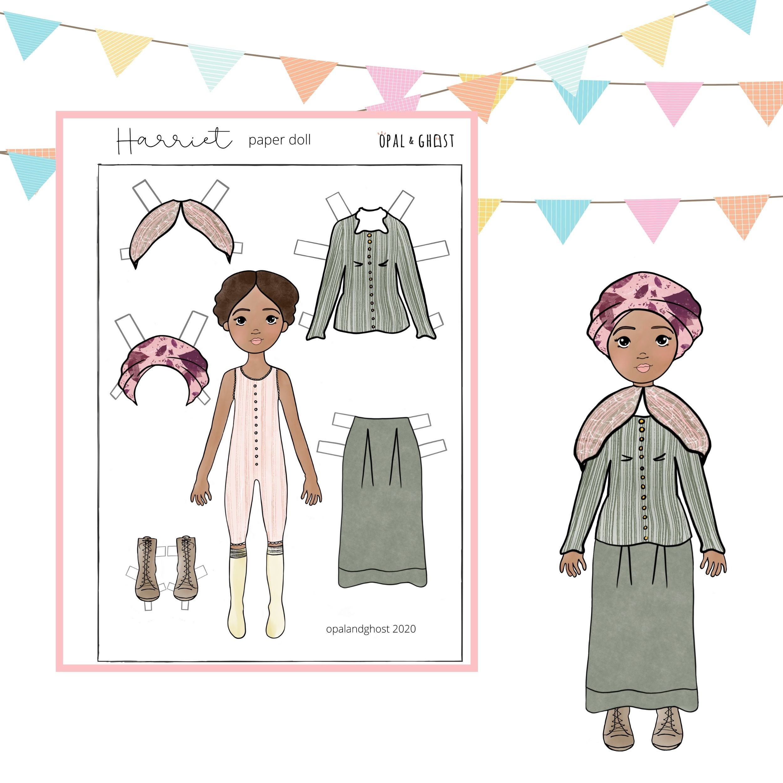 Women's History Month Paper Doll Bundle: Harriet Tubman, Frida Kahlo ...