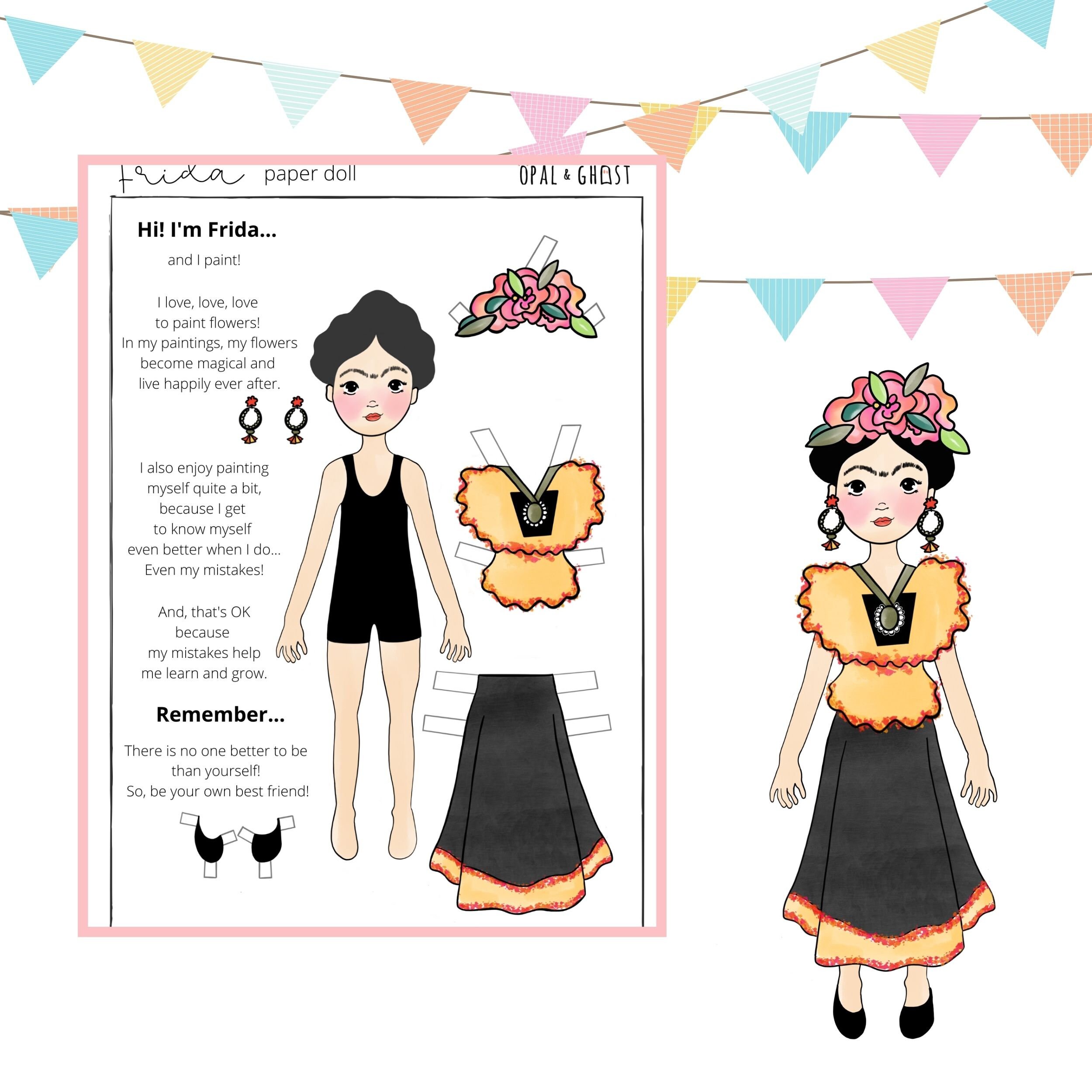 Women's History Month Paper Doll Bundle: Harriet Tubman, Frida Kahlo ...