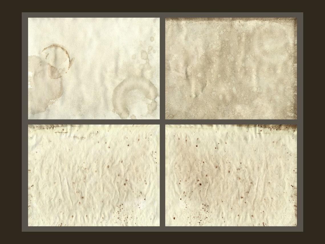 Tea & Coffee Stained Digital Papers Dyed Backgrounds Aged - Etsy