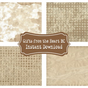 Tea & Coffee Stained Digital Papers, Dyed Backgrounds, Aged, Vintage ...