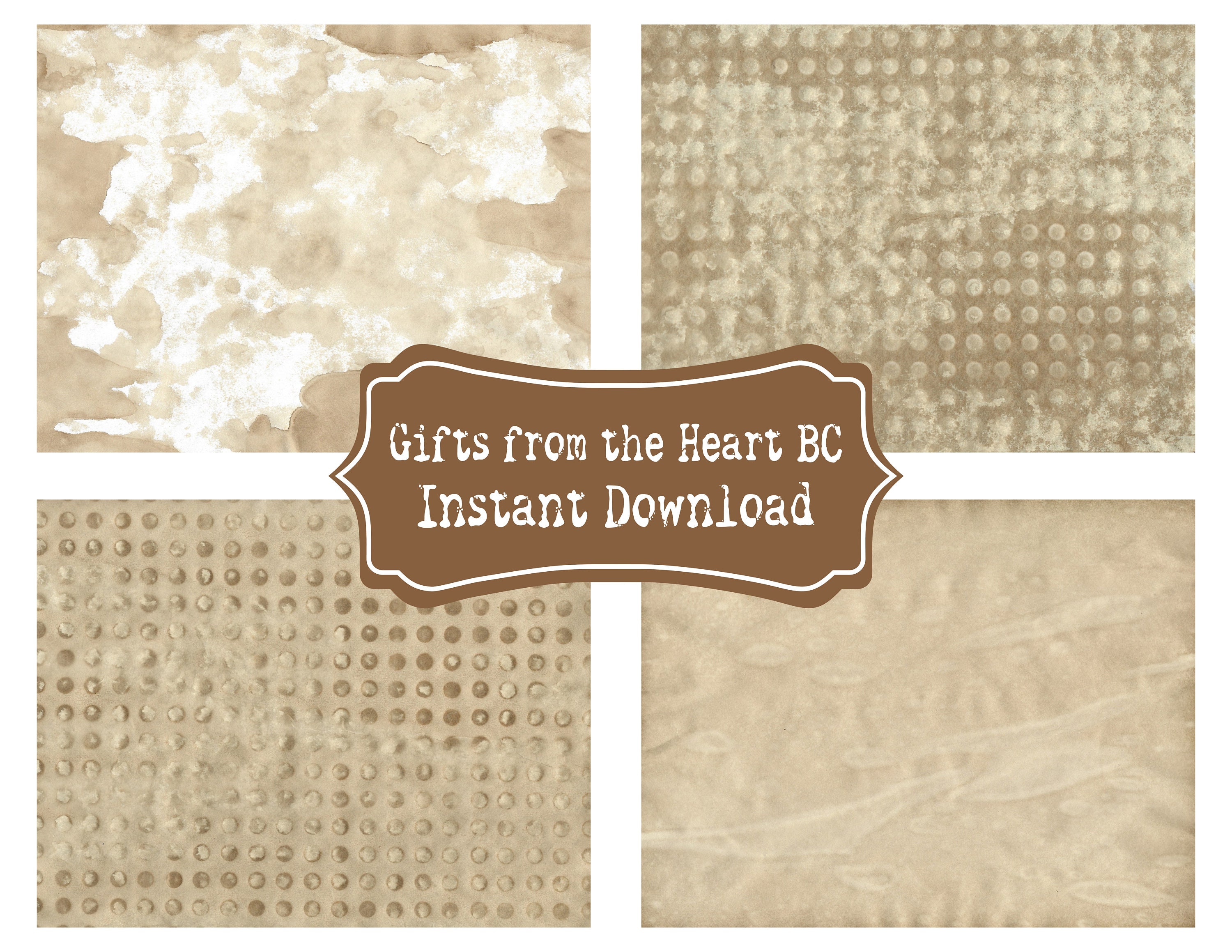 Tea & Coffee Stained Digital Papers Dyed Backgrounds Aged - Etsy