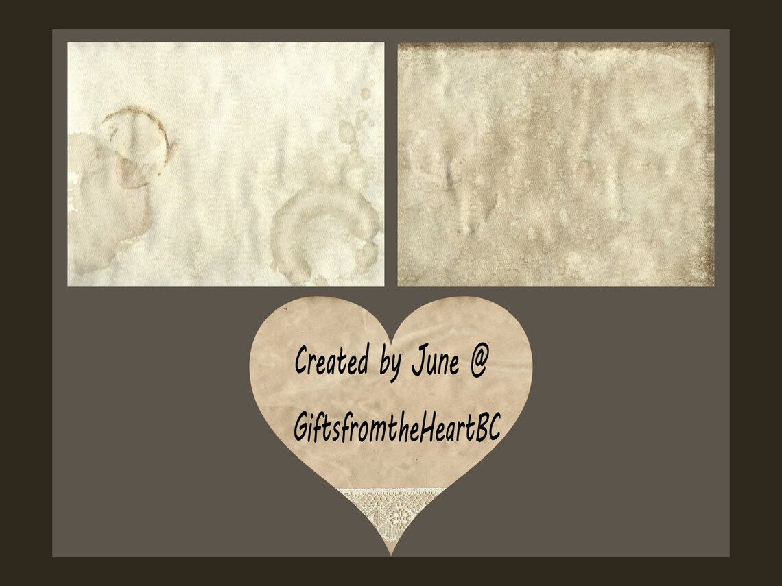 Tea & Coffee Stained Digital Papers Dyed Backgrounds Aged - Etsy