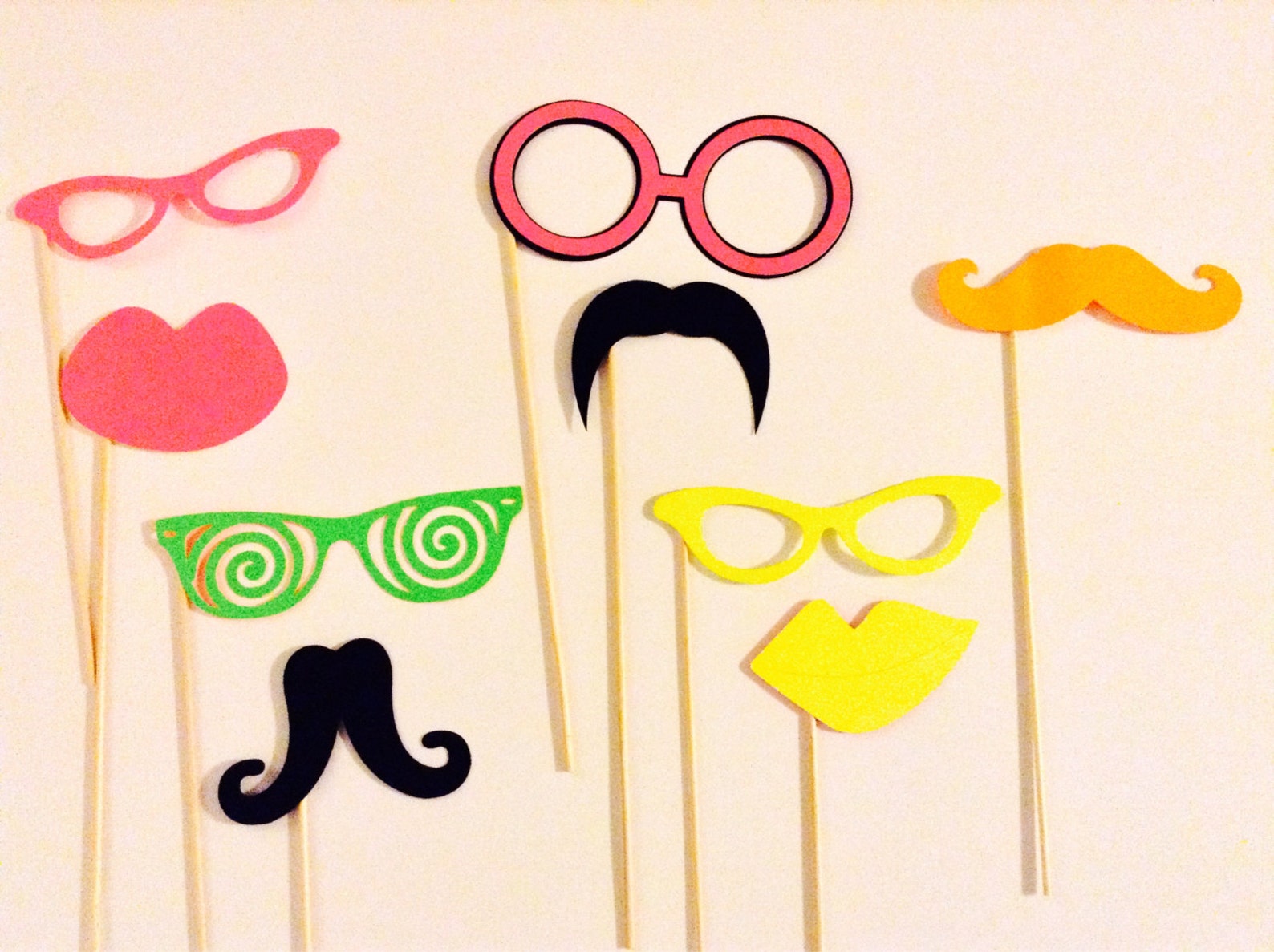 Neon Social Party Photo Props - Etsy