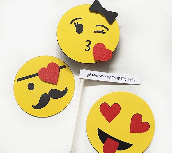Valentines / Heart Emoji Faces - Etsy