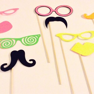 Neon Social Party Photo Props - Etsy