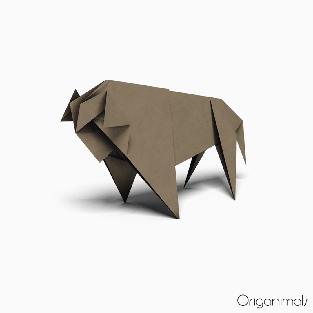 Bison Origami - Printable Design & Instructions. - Etsy