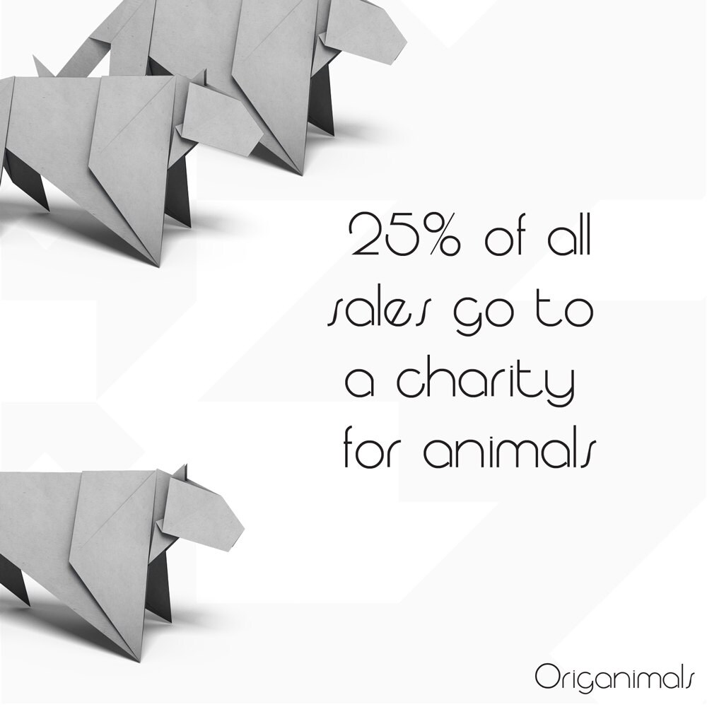 Snow Leopard Origami - Printable Design & Instructions. - Etsy