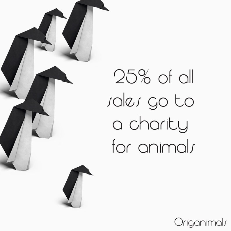 Penguin Origami - Printable Design & Instructions. - Etsy