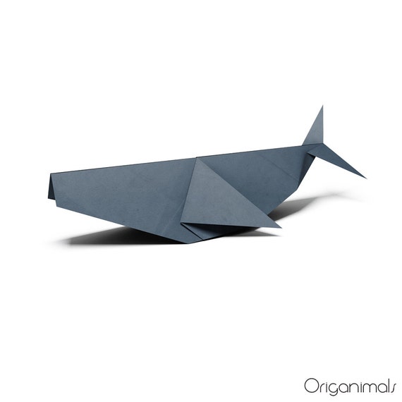 Whale Origami Printable Design & Instructions. | Etsy