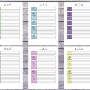 Printable Contact List / Address Book / Phone Book Insert / Contact ...