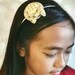 Gold Mini Hat Headband Sparkly Mini Hat Clip With Bow - Etsy