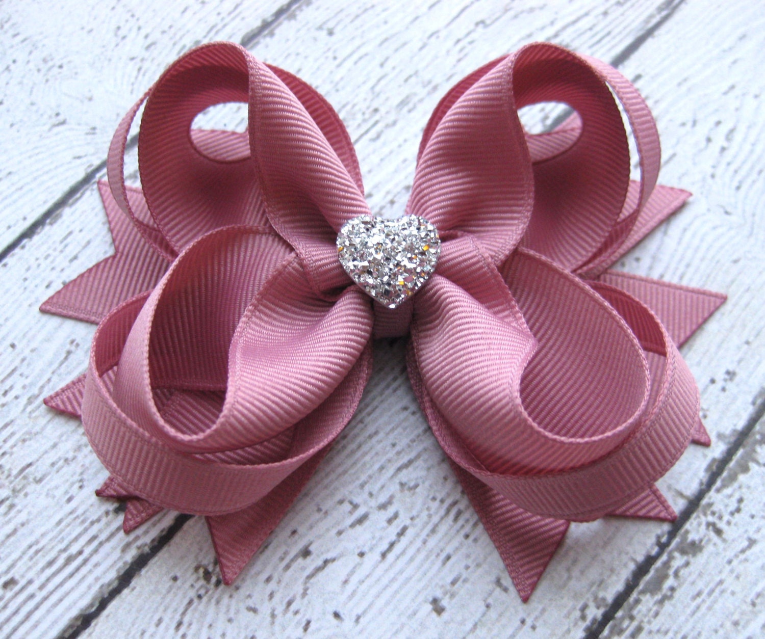 Girls Hair Bow Mauve Boutique Hair Bow Toddler Bow Cute - Etsy