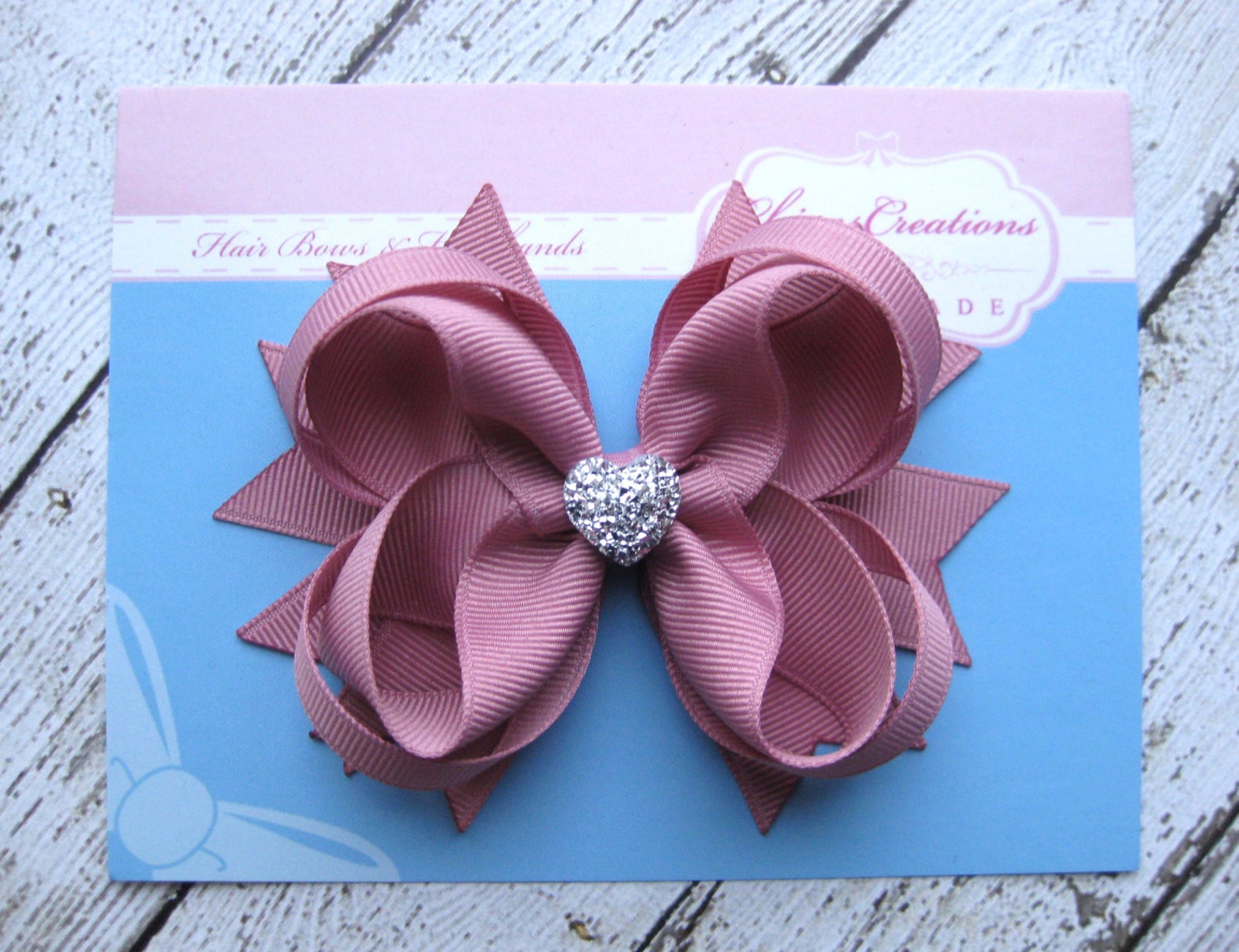 Girls Hair Bow Mauve Boutique Hair Bow Toddler Bow Cute | Etsy