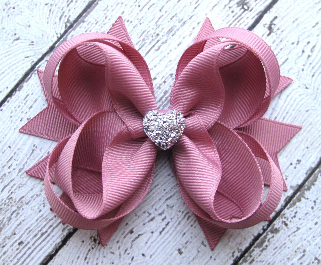 Girls Hair Bow - Mauve Boutique Hair Bow - Toddler Bow - Cute Fall Hair ...