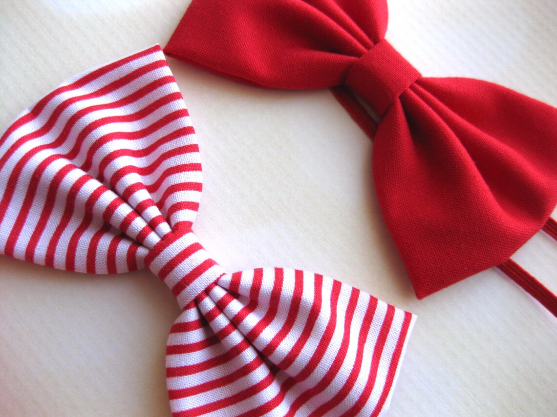 Red Hair Bows for Girls Baby Bow Headbands Fabric Bow | Etsy