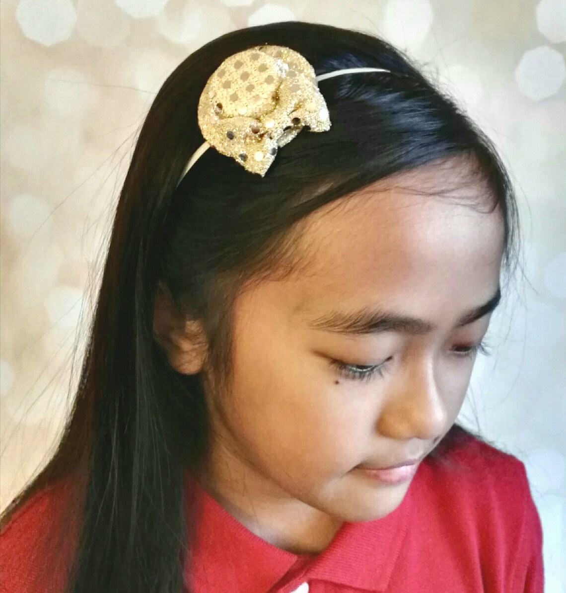 Sparkly Mini Hat Clip With Bow Valentine's Headband | Etsy