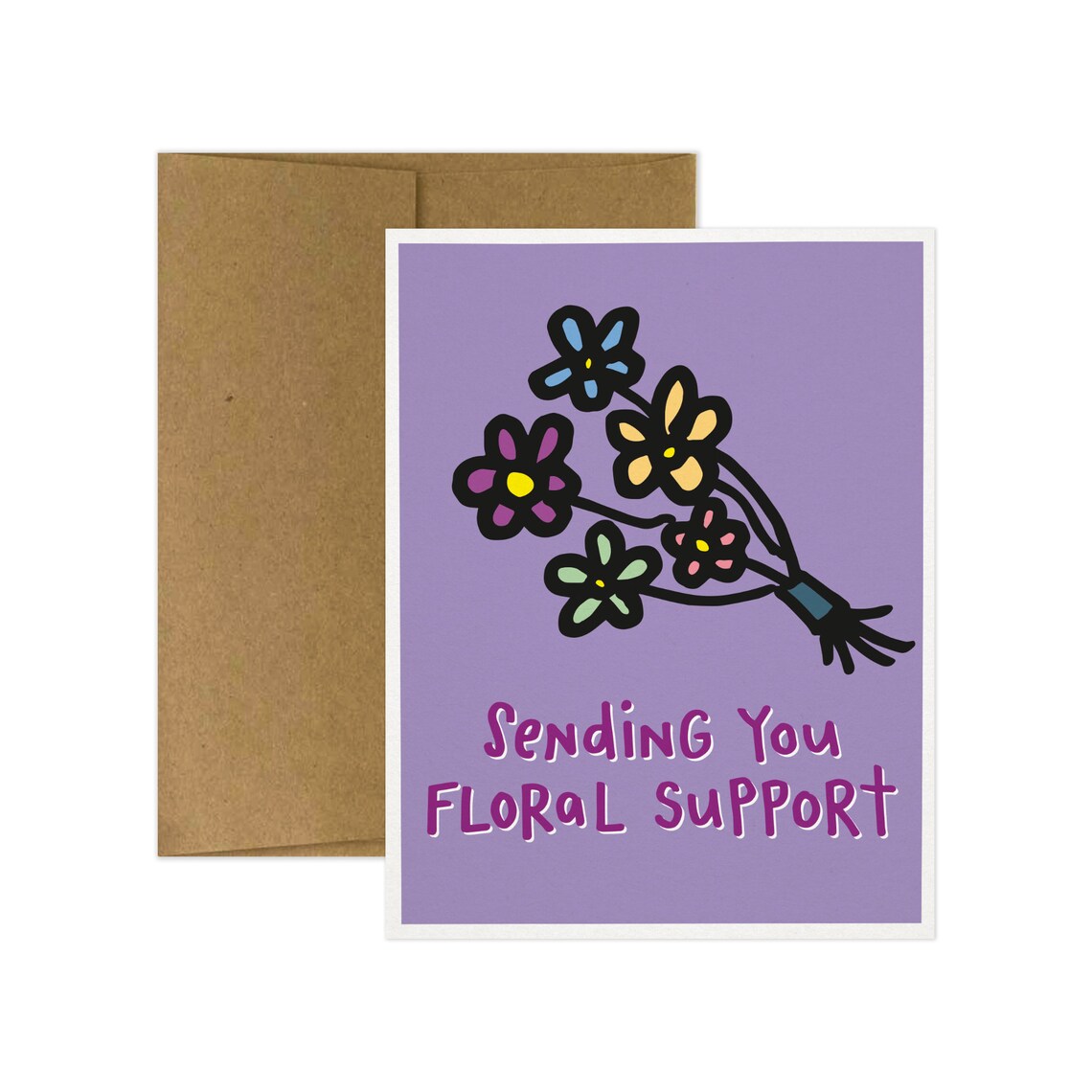 Sending Your Floral Support Greeting Card. Support Card. | Etsy