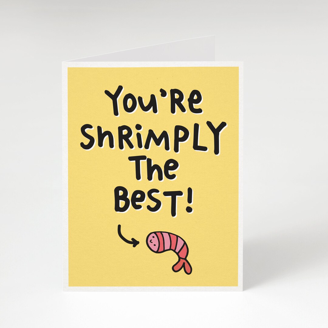 You're Shrimply the Best Greeting Card. Funny Valentine's Day Card ...
