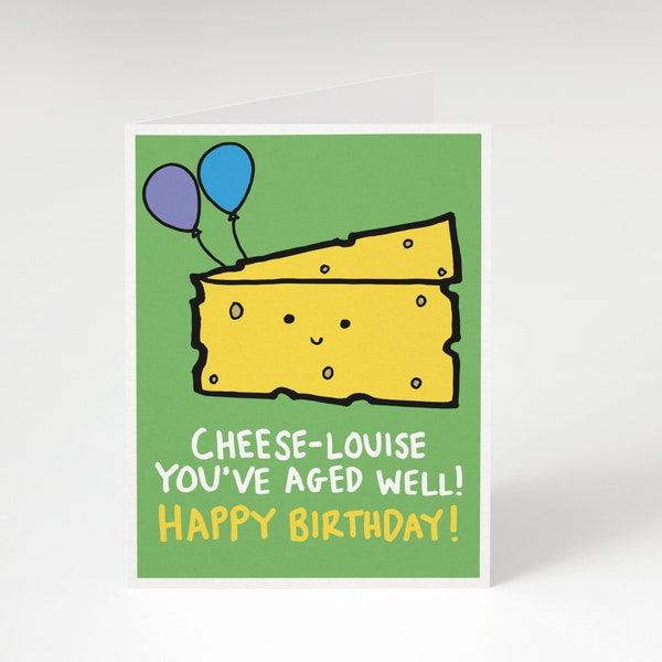 Cheese Birthday Card - Etsy