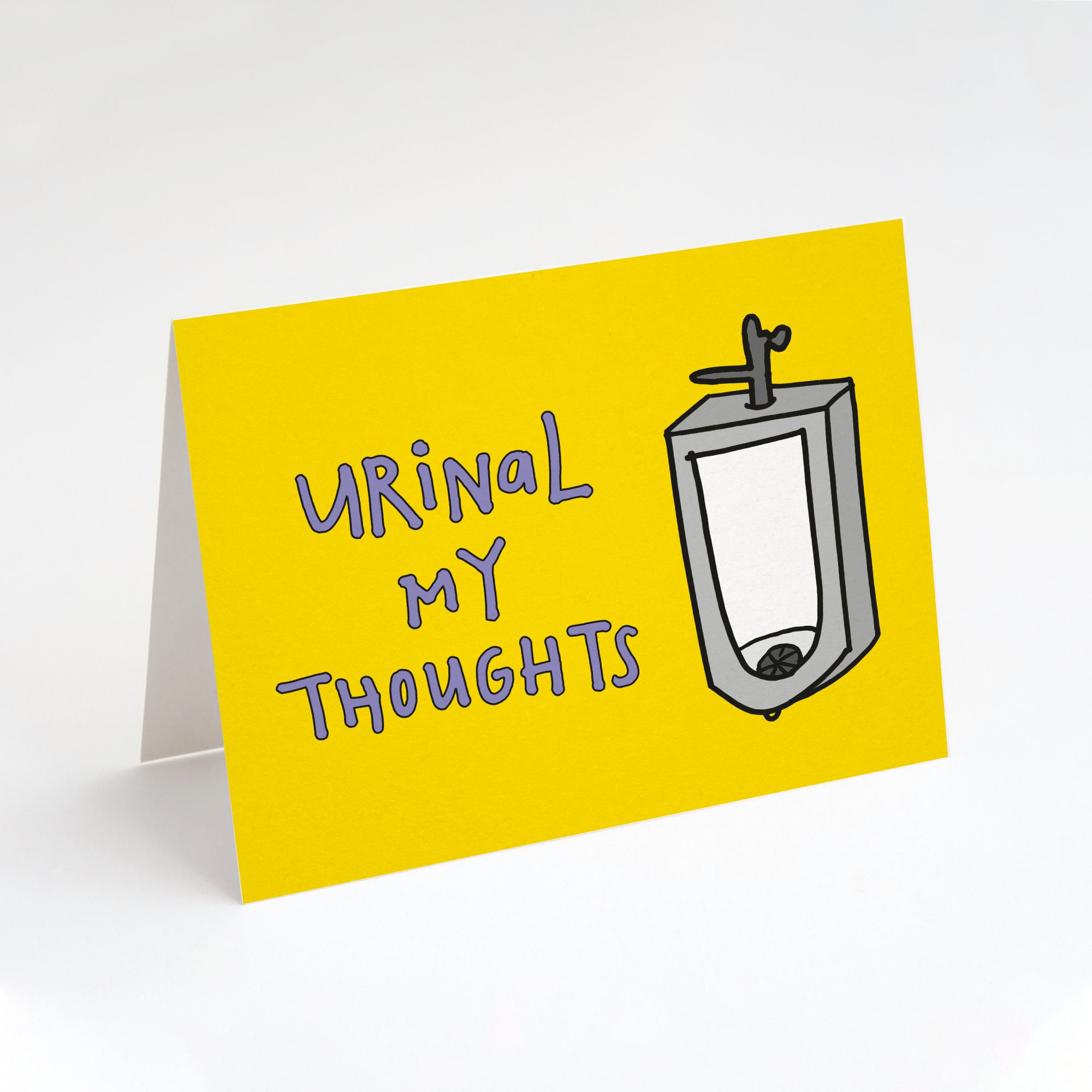 Urinal My Thoughts Greeting Card. Sympathy Card. Funny | Etsy