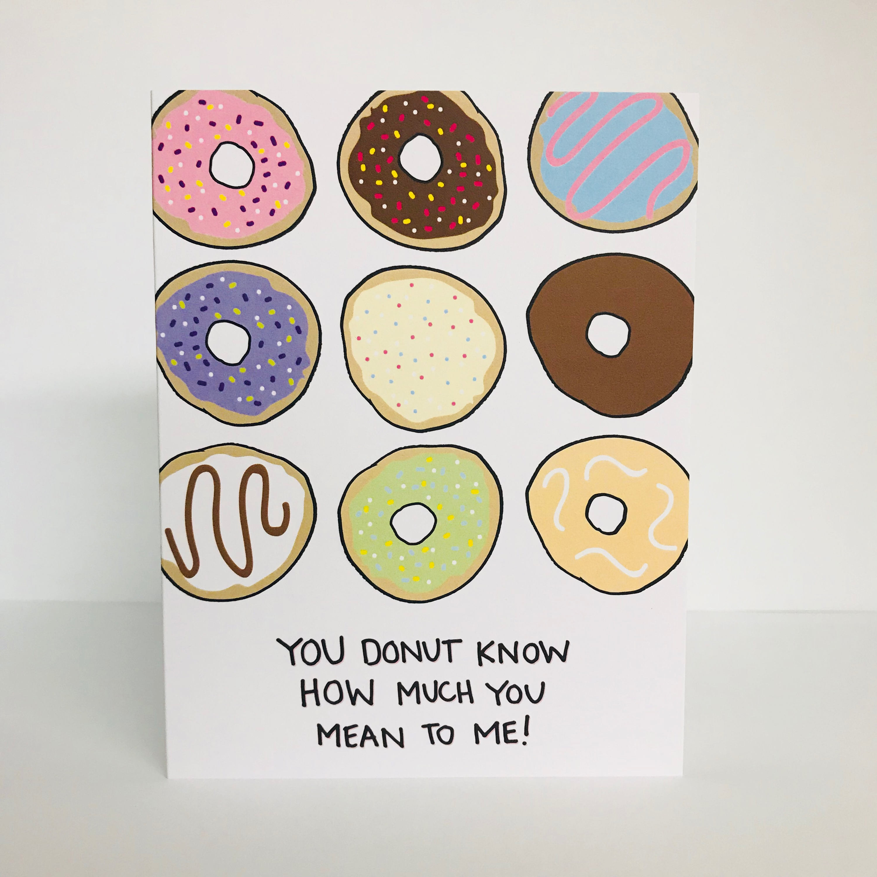 You DONUT Know How Much You Mean To Me Greeting Card. Donut | Etsy