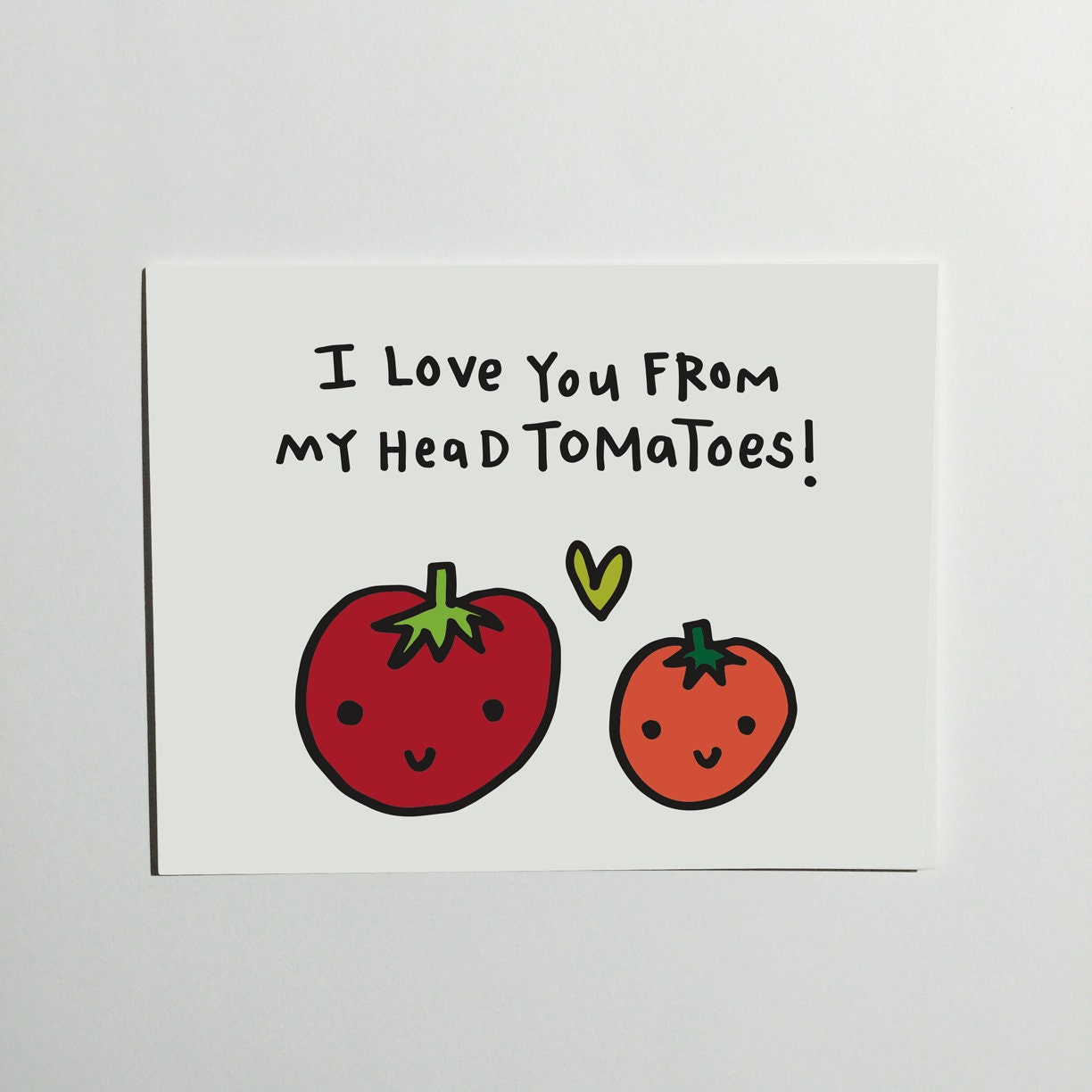 I Love You From My Head Tomatoes Greeting Card by Tiny Gang | Etsy