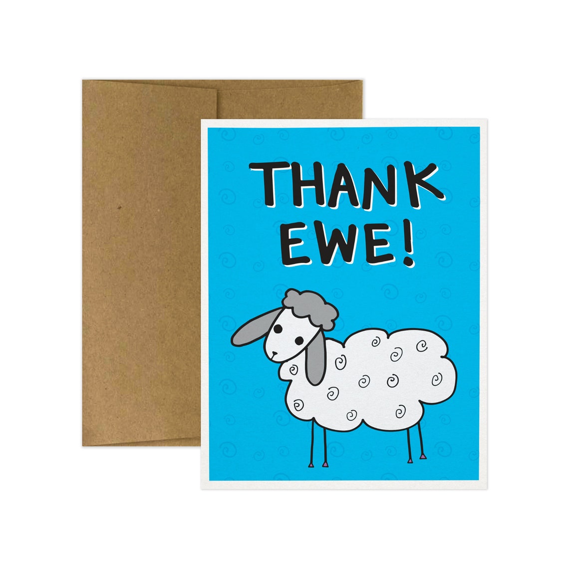 SUPER SALE Thank Ewe Greeting Card. Funny Thank You Card. - Etsy