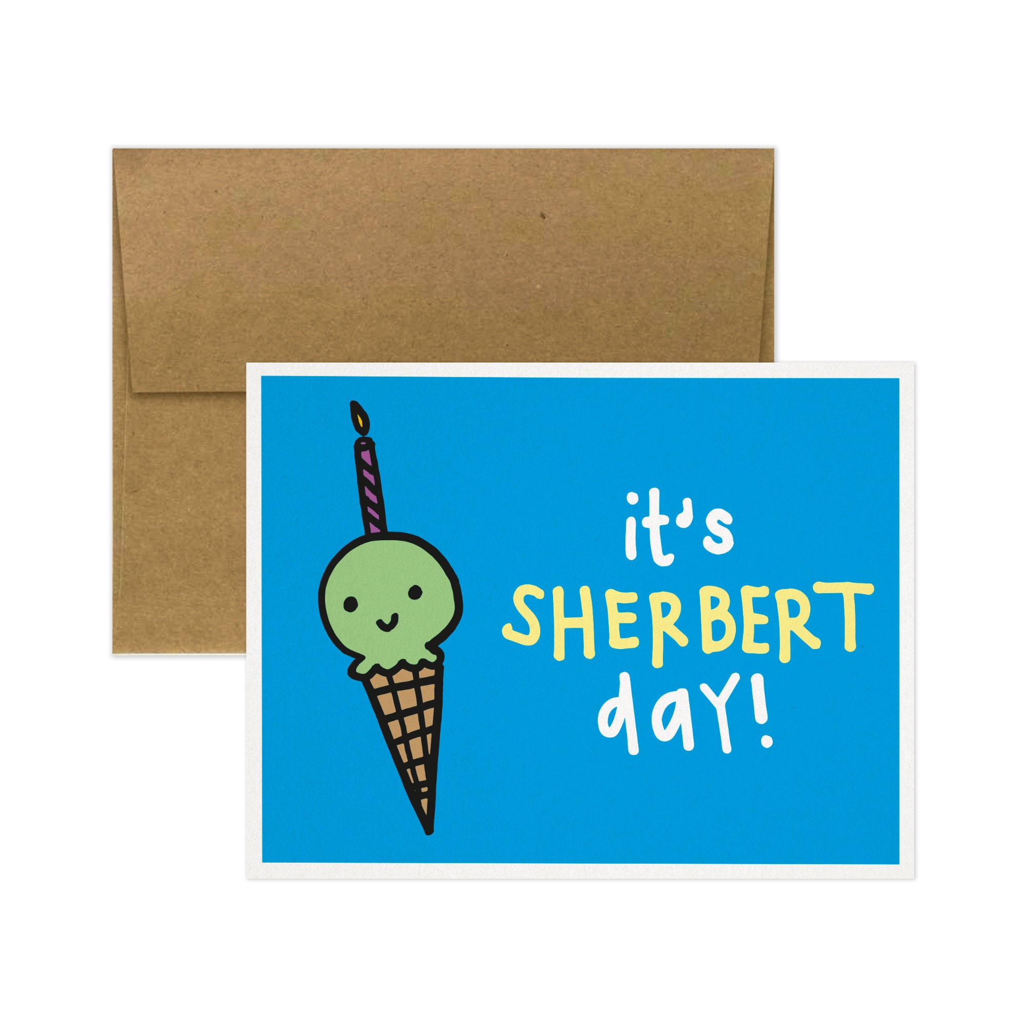 It's Sherbert Day Greeting Card by Tiny Gang Designs. | Etsy