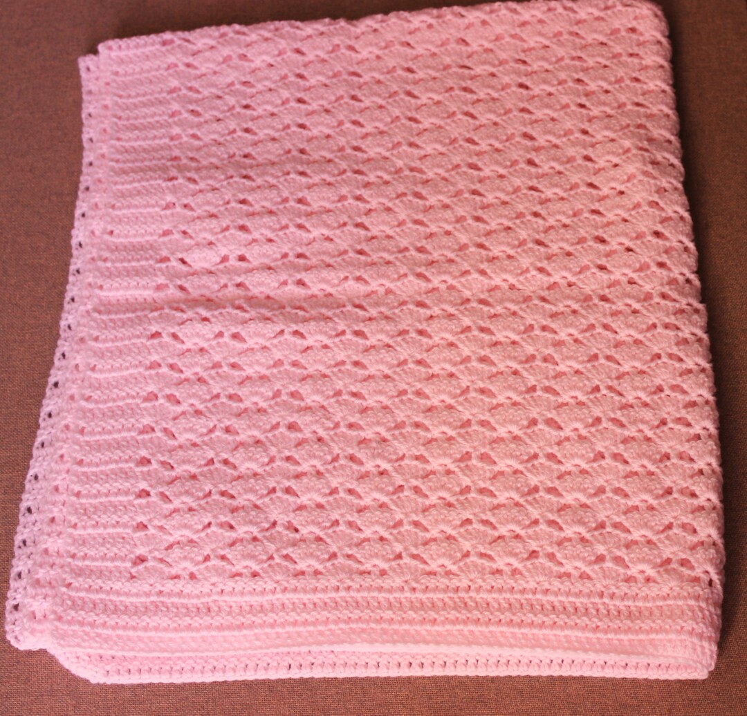 Pink Shell Pattern Baby Blanket - Etsy