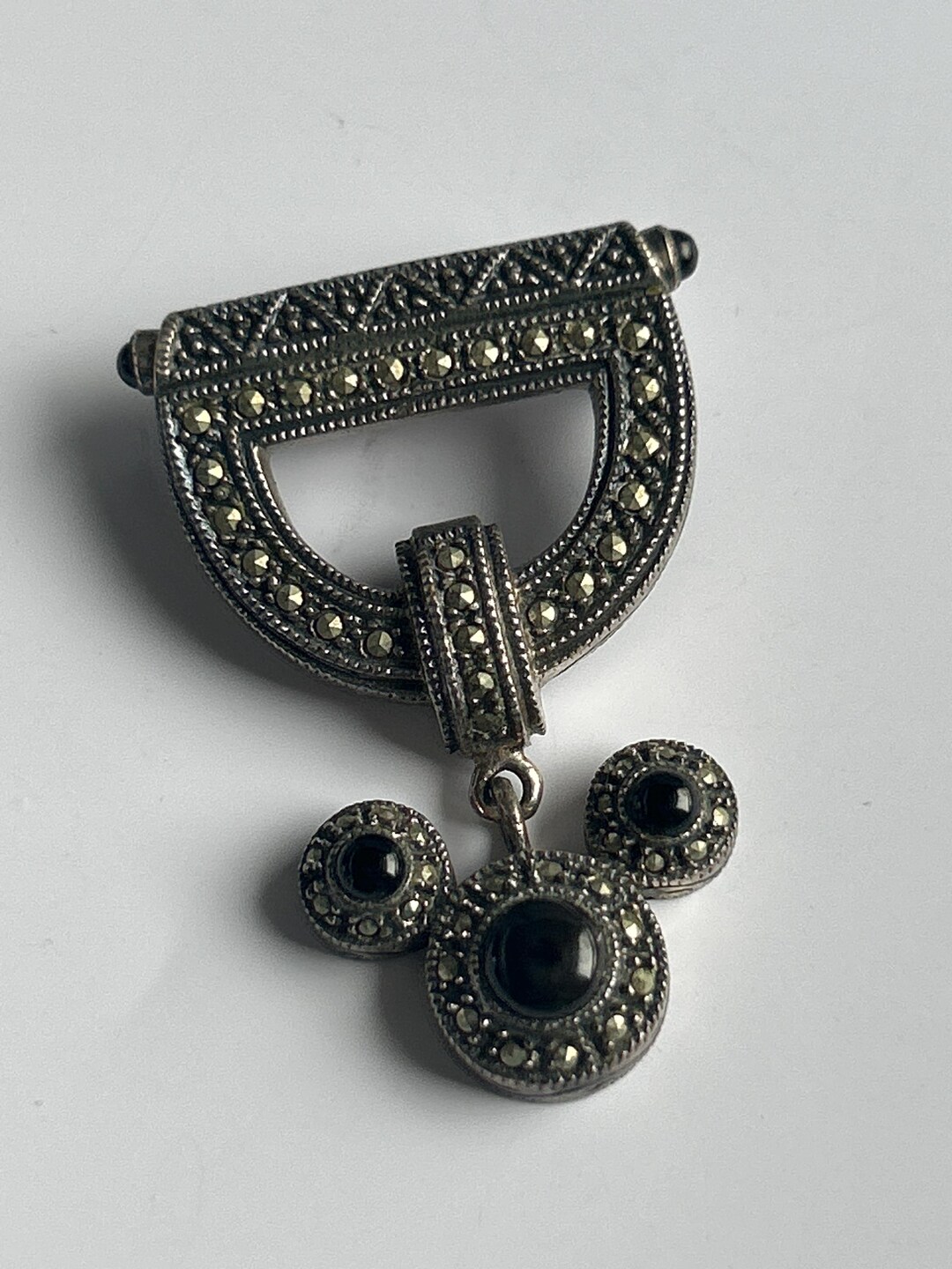 Disney Judith Jack STERLING SILVER Marcasite Mickey Mouse Victorian ...