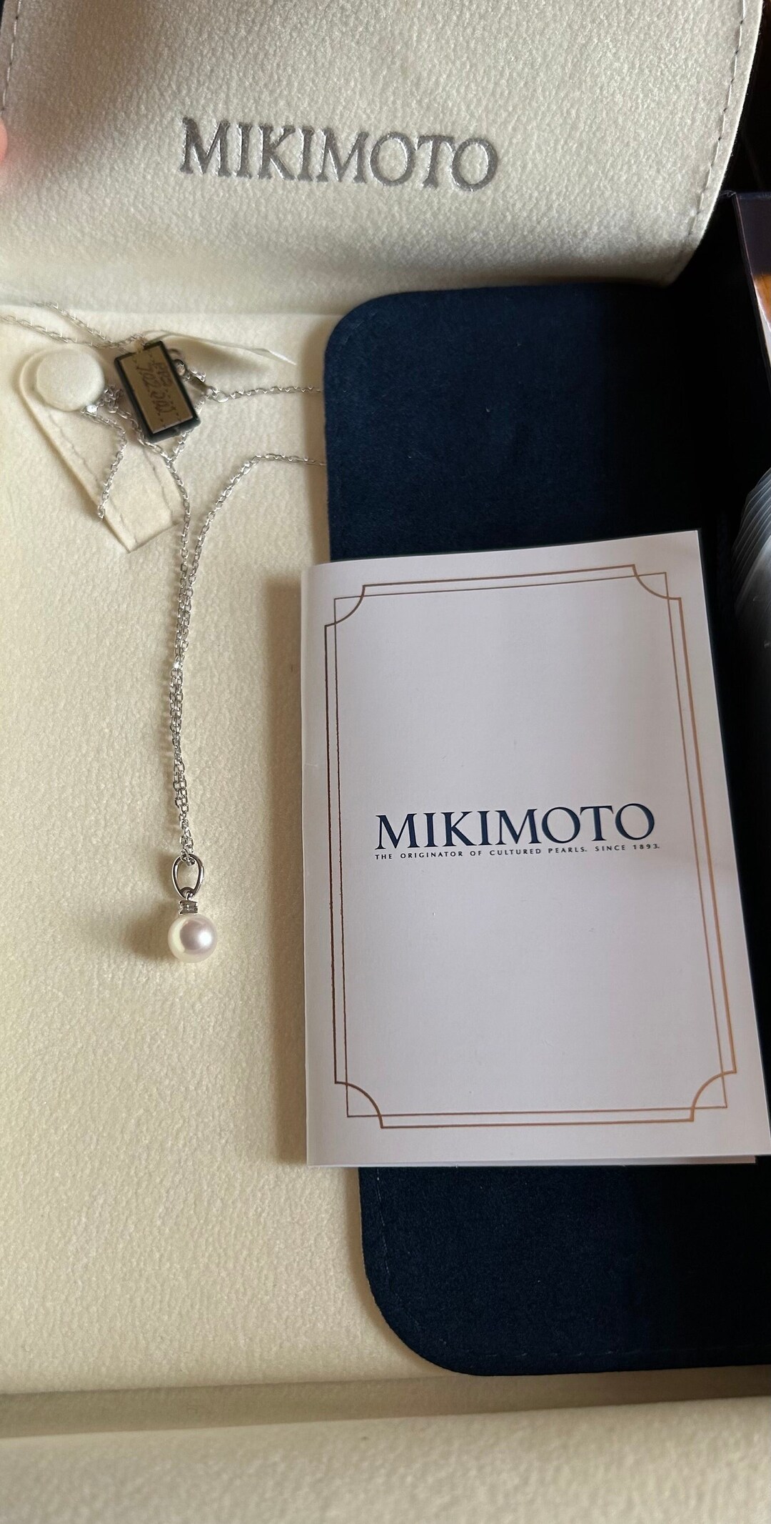 MIKIMOTO Diamond 18K Gold Pearl Signed Fine Necklace - Etsy
