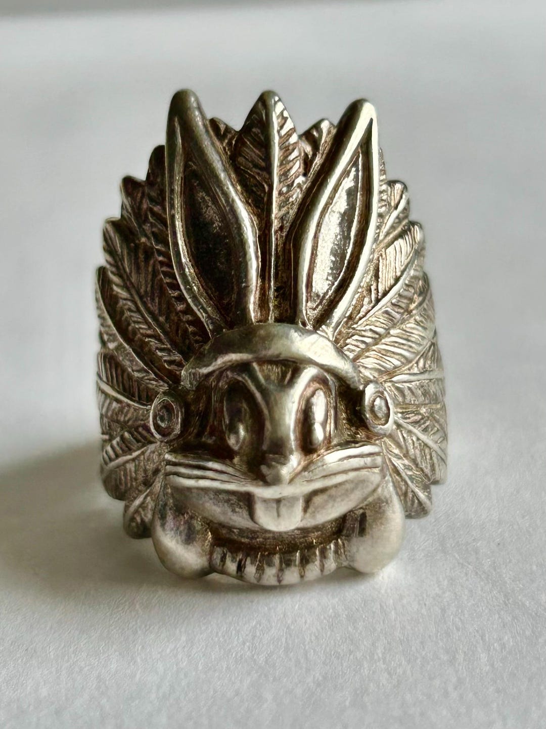 BUGS BUNNY Sterling SILVER Native American Chief Rare Warner Bros ...