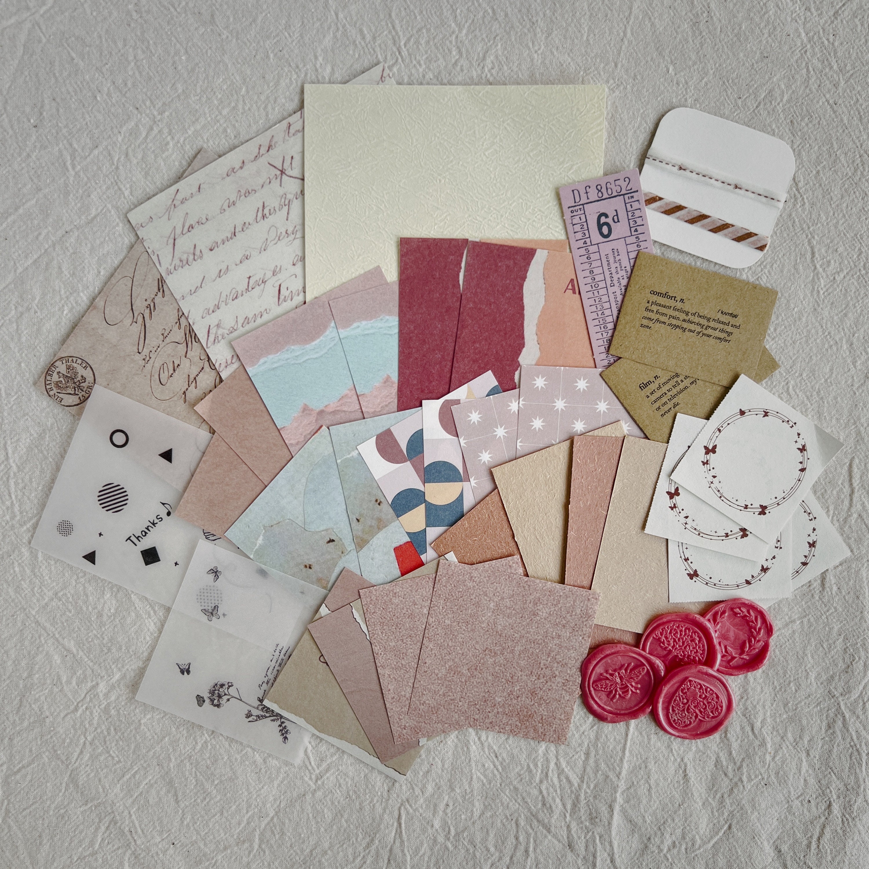 Scrapbook Set Aesthetic Journal Kit Junk Journaling Poetry Themed ...