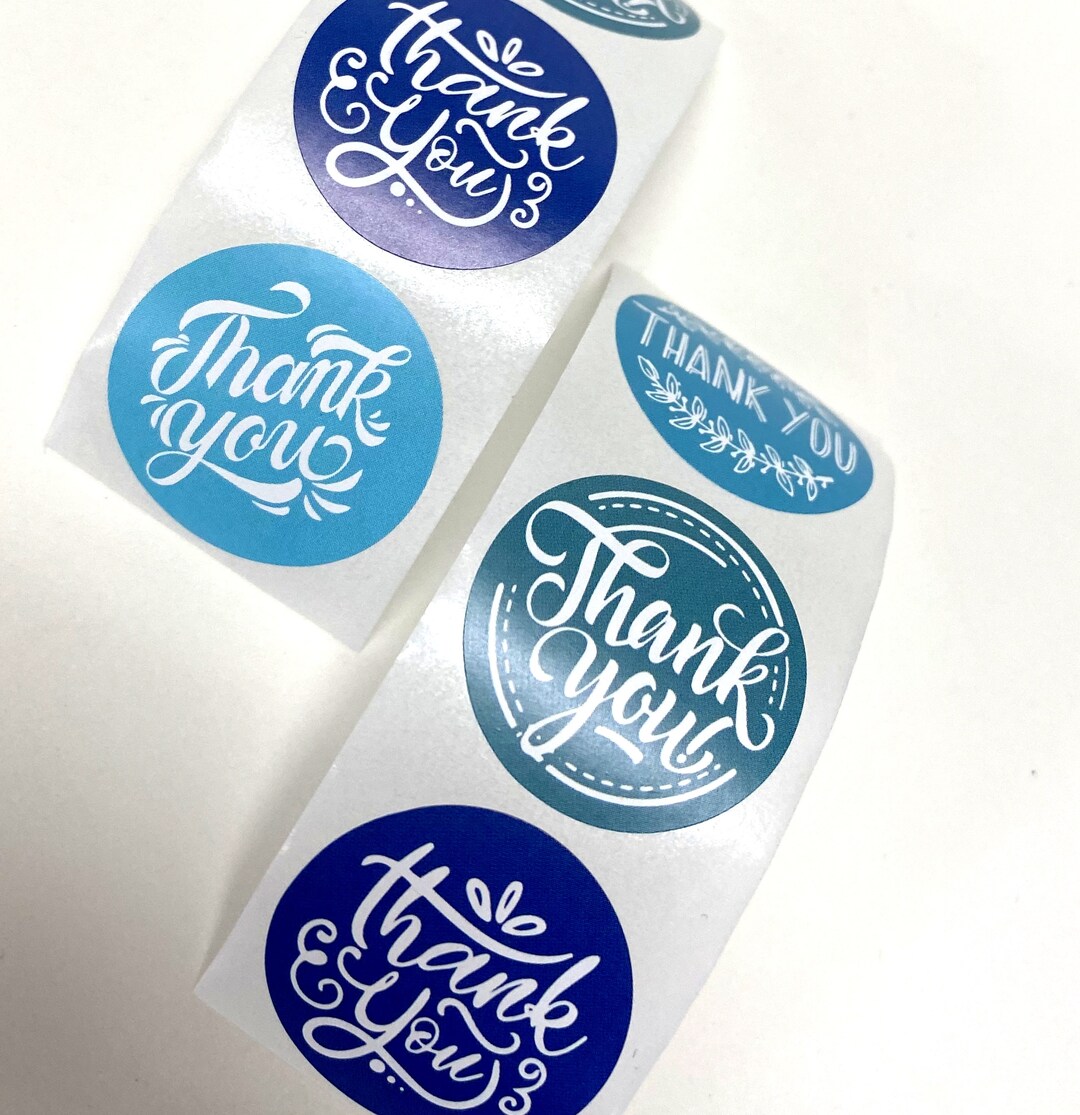 Thank You Sticker, 1 Inch Round, Small Sticker for Envelopes, Thank You ...