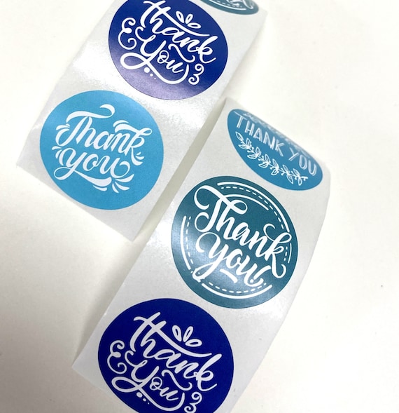 Thank You Sticker 1 Inch Round Small Sticker for Envelopes | Etsy