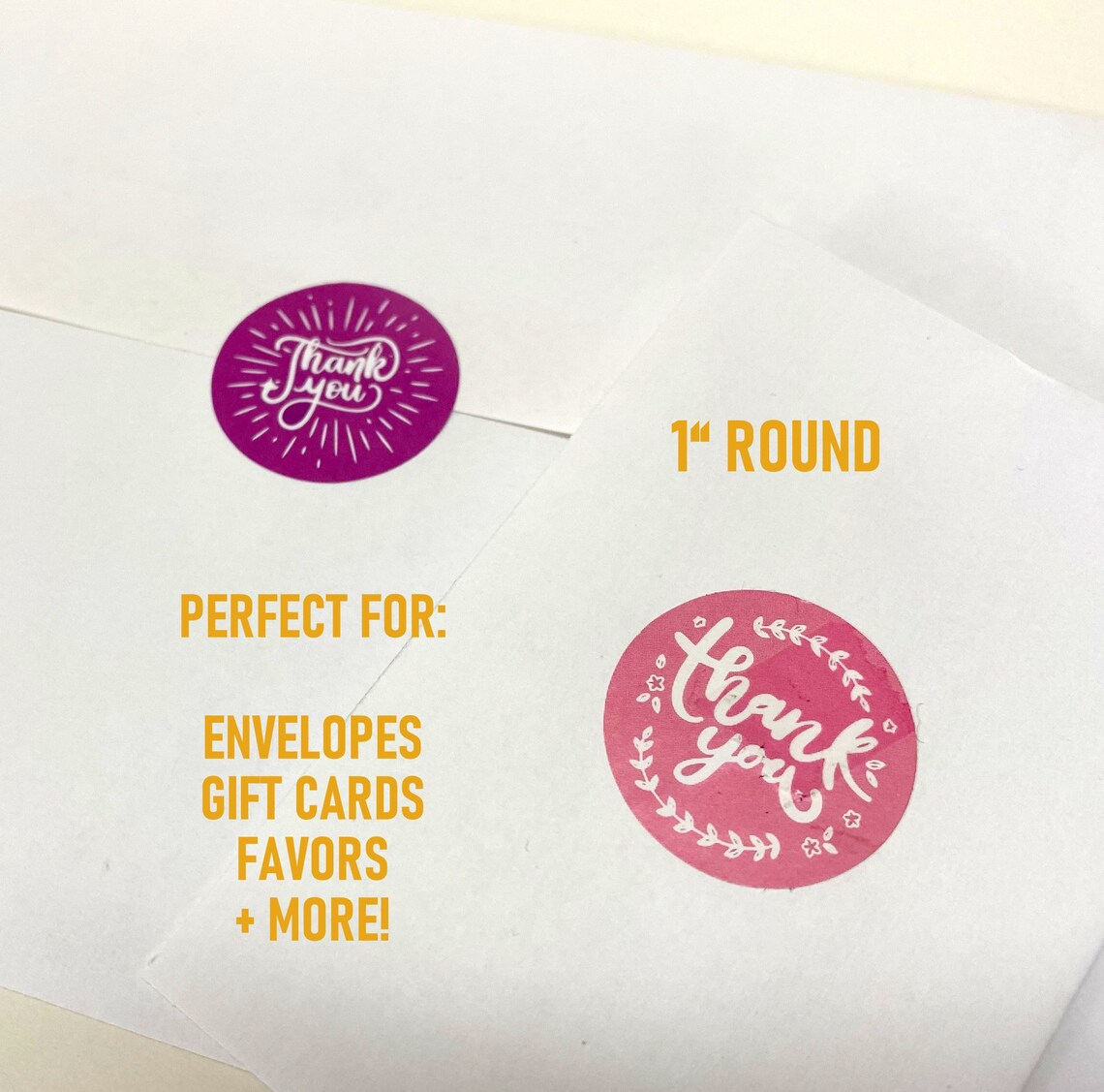Thank You Sticker, 1 Inch Round, Small Sticker for Envelope, Thank You ...