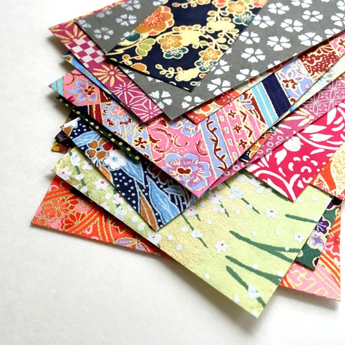 Chiyogami Scrap Paper Pack Japanese Washi Paper Scrapbook - Etsy