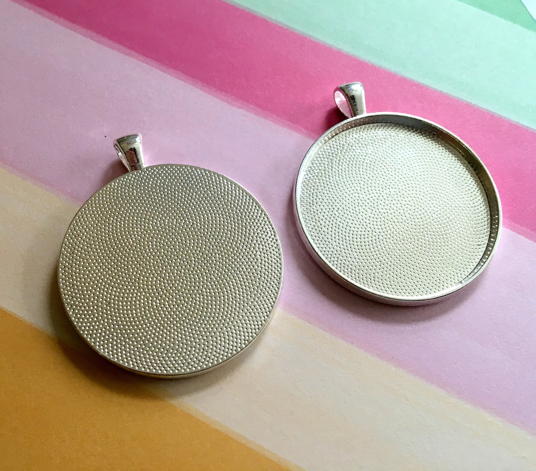 38mm Round Pendant Tray, Bezel Tray, DIY Pendant and Keychain, DIY ...