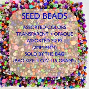 Sead Beads, Assorted Colors and Sizes, 11/0,10/0, 8/0, Mixed Lot, 115 ...
