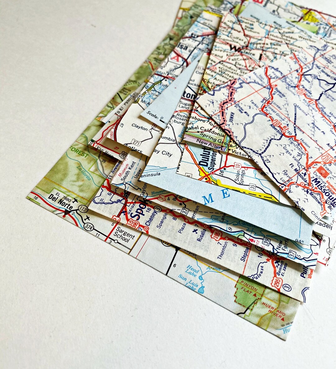 USA Vintage Map Scraps, DIY Card Making, Scrapbook Maps, Usa Map Crafts ...