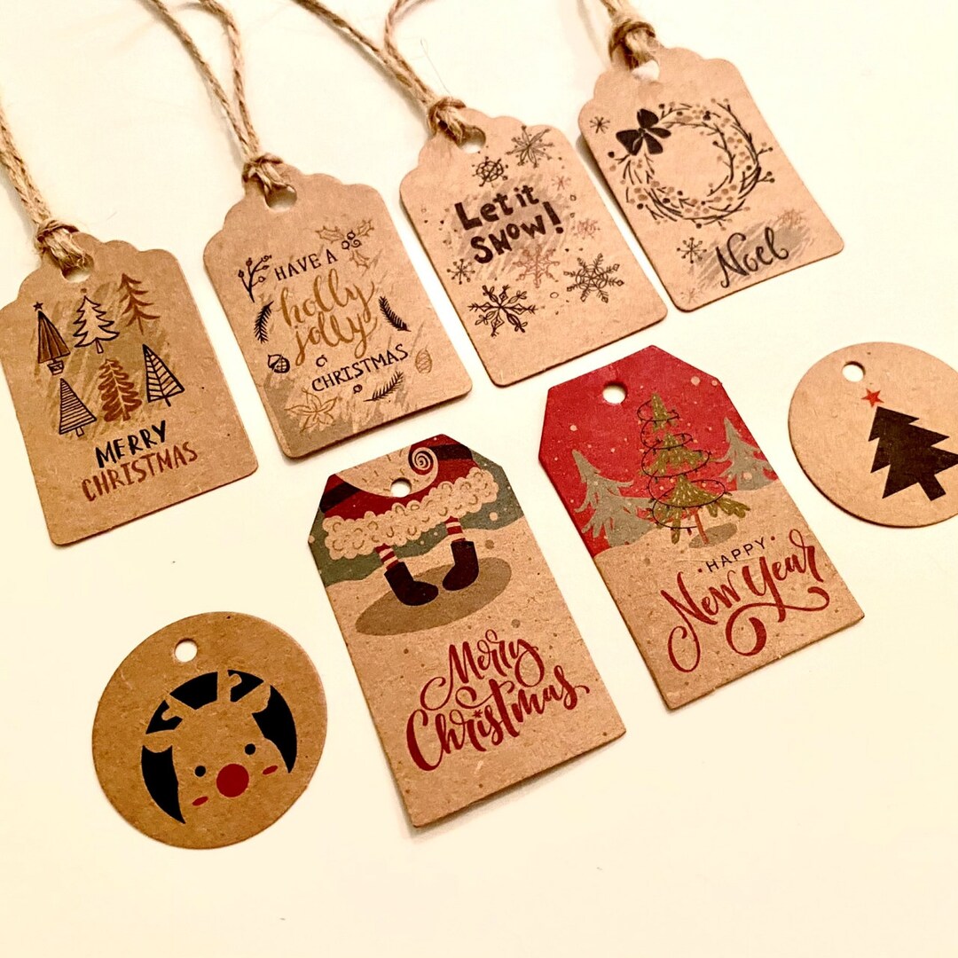 Holiday Gift Tag Set, Hang Tags, Let It Snow, Noel, Gift Wrapping ...