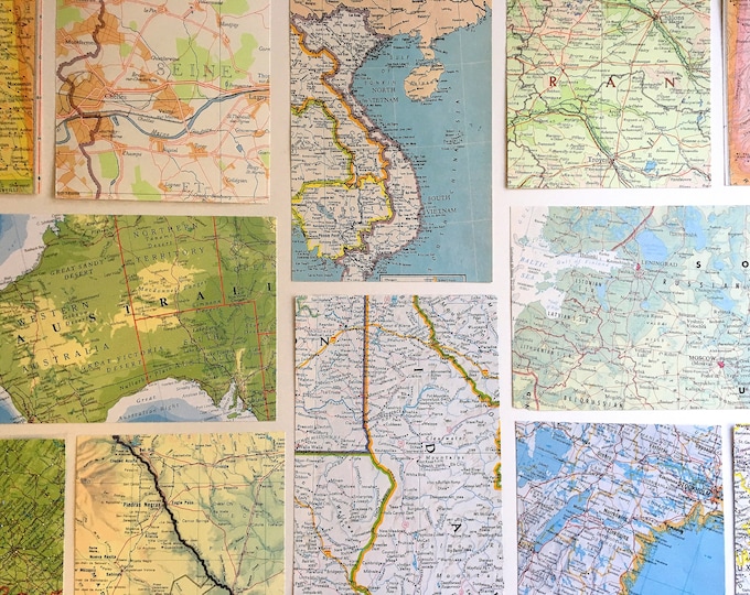 Vintage Map Pack. Map Scrapscard Making Scrapbooking Maps - Etsy